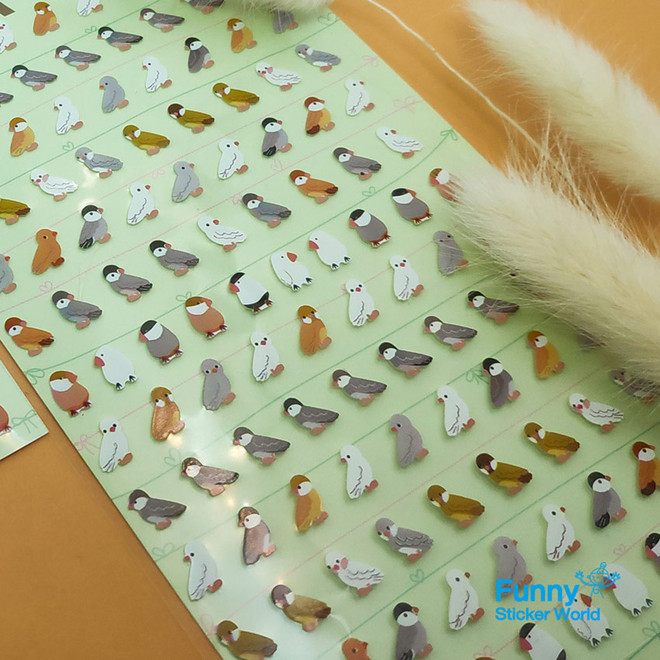 Funny Sticker Hey Bird Coated Paper Deco Sticker
