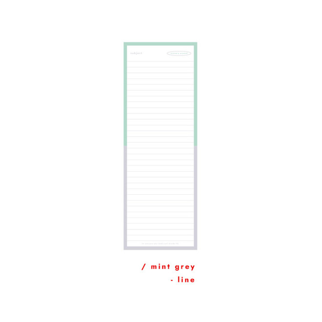 Heyday Two Tone Color Long Notepad Korean Stationery