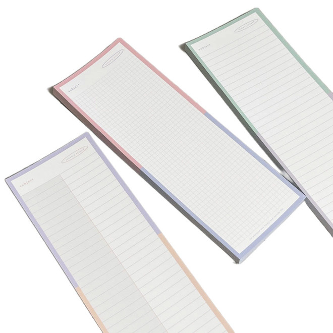 Heyday Two Tone Color Long Notepad Korean Stationery