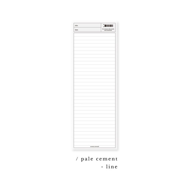 More Basic Long Lined Grid Notepad Korean Stationery