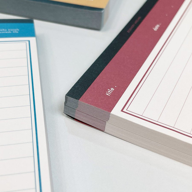 Autumn Color A5 Lined Grid Notepad 100 sheets