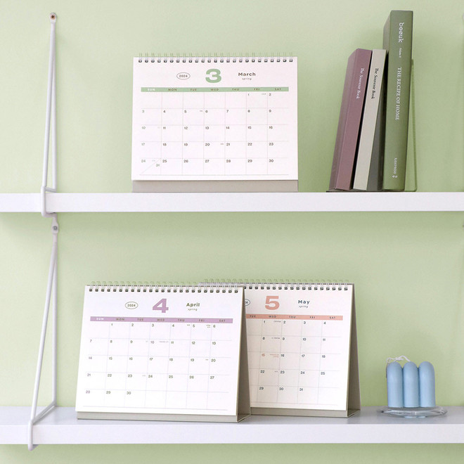 Iconic 2024 Color Palette Standing Monthly Desk Calendar