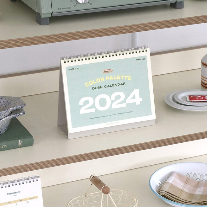 Iconic 2024 Color Palette Standing Monthly Desk Calendar