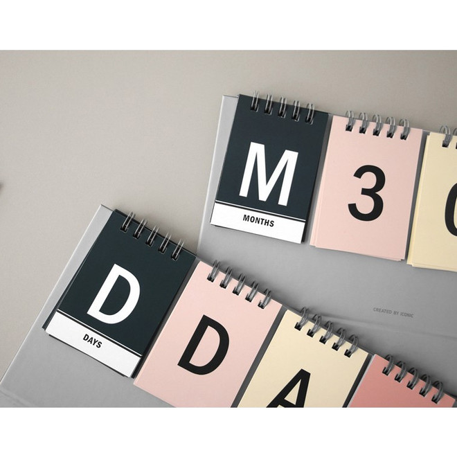 Iconic Simple flip perpetual standing desk calendar - fallindesign