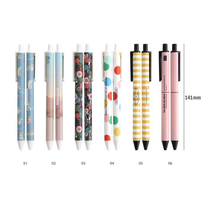 ICONIC Unique pattern knock retractable pen 0.38mm ver4