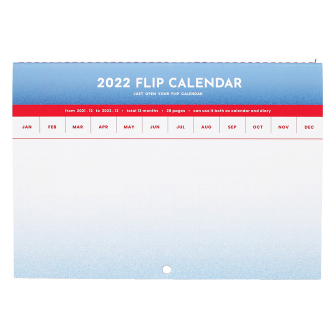 2NUL 2022 Flip Monthly Wall Calendar - Fallindesign.com
