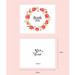 Dash and Dot Thank you flower wreath message card - fallindesign