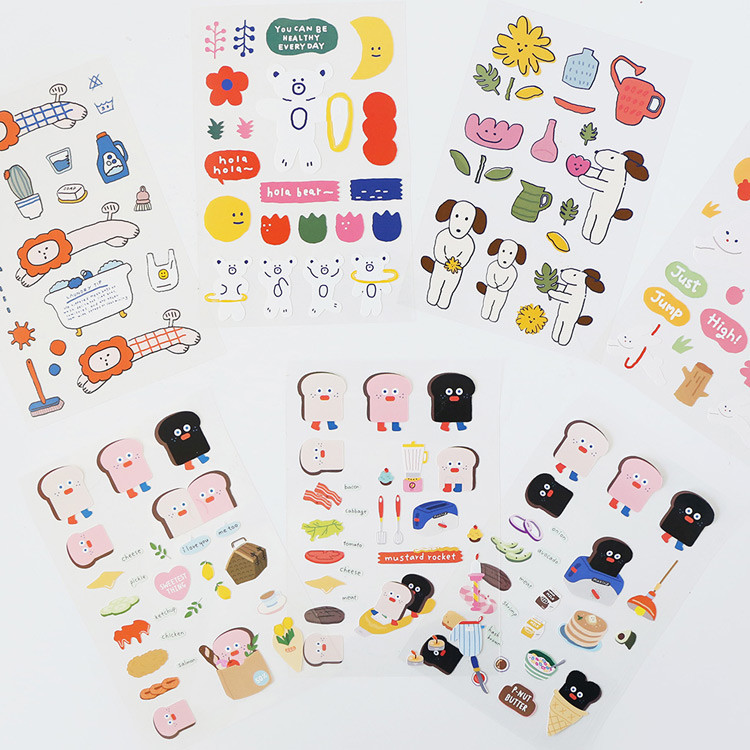 ROMANE Brunch brother PVC deco sticker 2 sheets set
