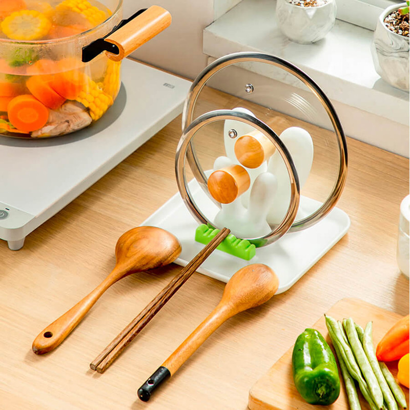 Brisk Style Rabbit Pot Lid Kitchen Utensils Holder