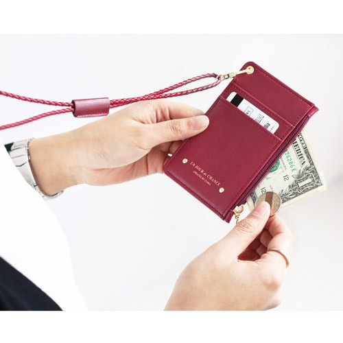 Iconic Un jour de chance zip up flat card holder - fallindesign