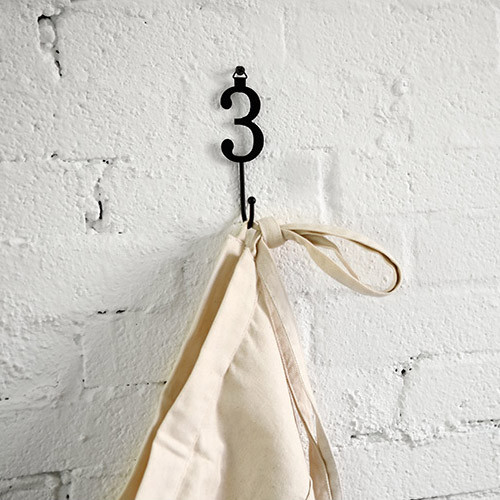 Dailylike Number wall hook - one, two, three | fallindesign