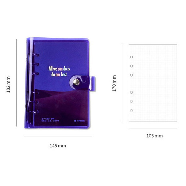 Lucalab Retro 6-ring grid notebook special edition - fallindesign