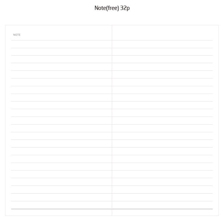 Dailylike 2019 Daily log small dated monthly diary notebook