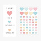 PLEPLE Love in life heart sticker 12 sheet set