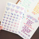 PLEPLE Love in life heart sticker 12 sheet set
