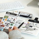 Indigo Storage Magazine Paper Sticker Pack - Fallindesign