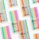 Iconic Pop Index Long Highlighter Strips Sticky Note Set