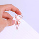 Appree Rose Gold Tulip Metal Clip Pack Korea Stationery