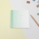 O-check Green gradation small plain notebook - fallindesign