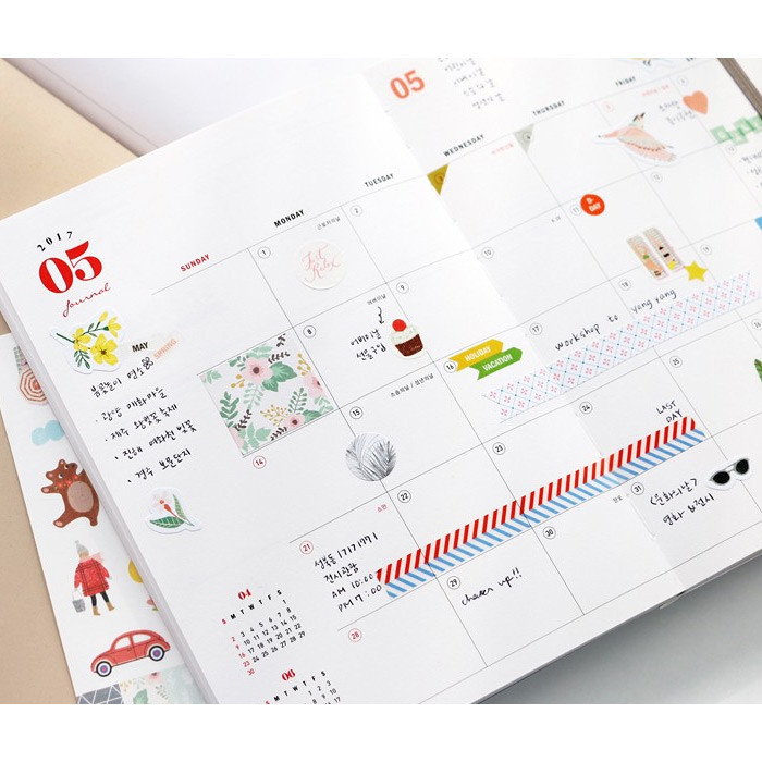 Iconic Diary deco sticker set 9 sheets in one set ver.76 - fallindesign