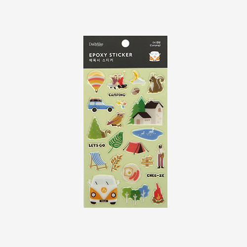 Dailylike Decorate your item epoxy adhesive sticker - Camping