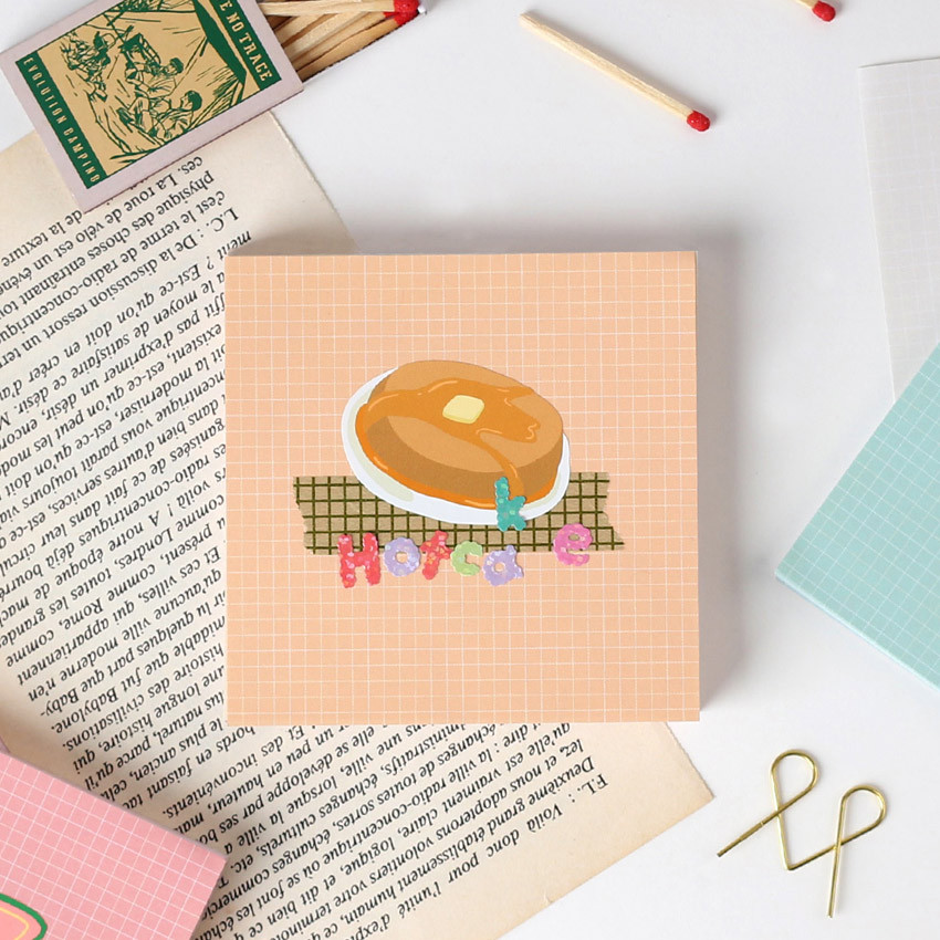 Wanna This Palette 6mm grid 4 designs memo notepad