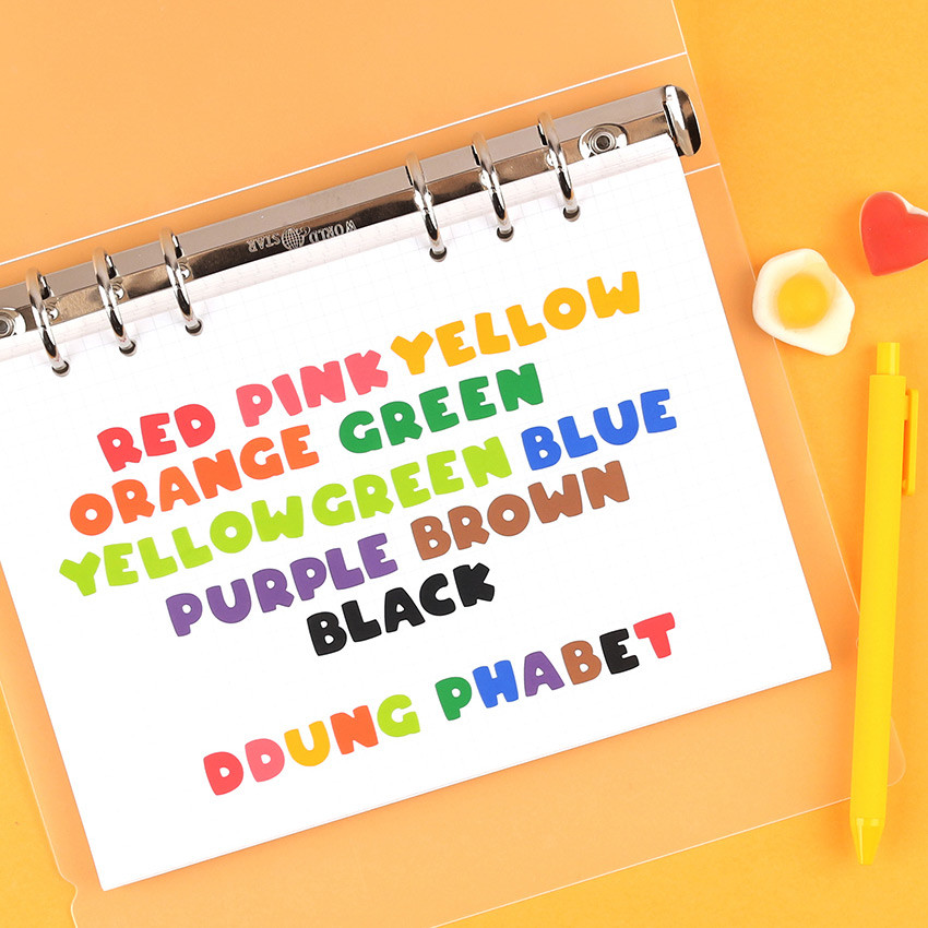Wanna This Ddung phabet bold Alphabet Number sticker set