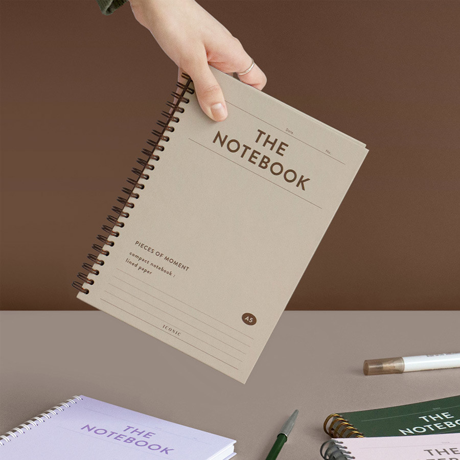 ICONIC Compact A5 wire bound grid notebook