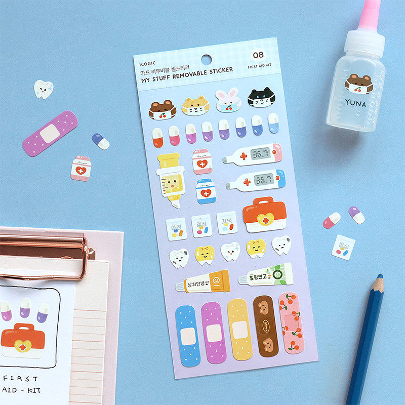 ICONIC Collage sticker pack of 8 sheets - Fallindesign.com