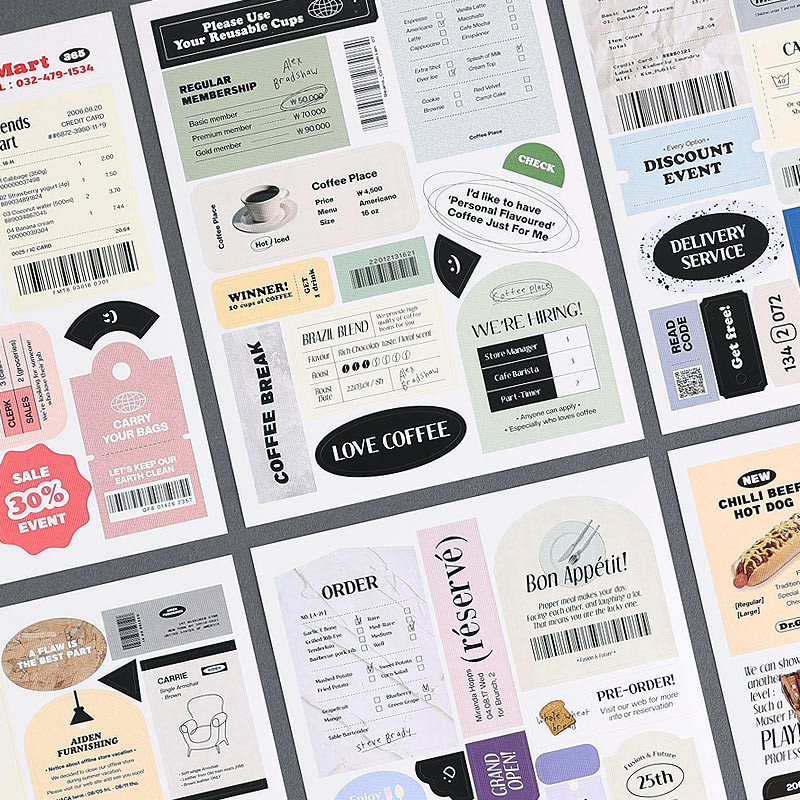 Indigo Storage Magazine Paper Sticker Pack - Fallindesign