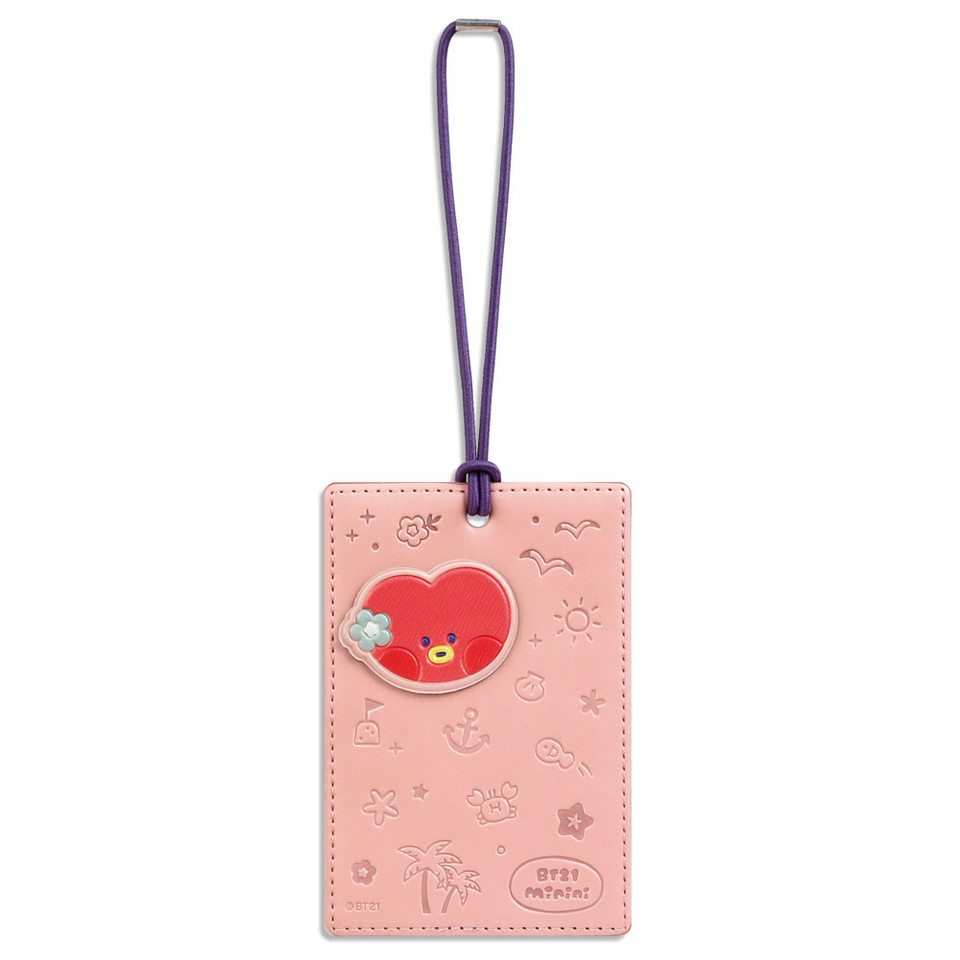 BT21 Shooky Leather Patch Luggage Name Tag