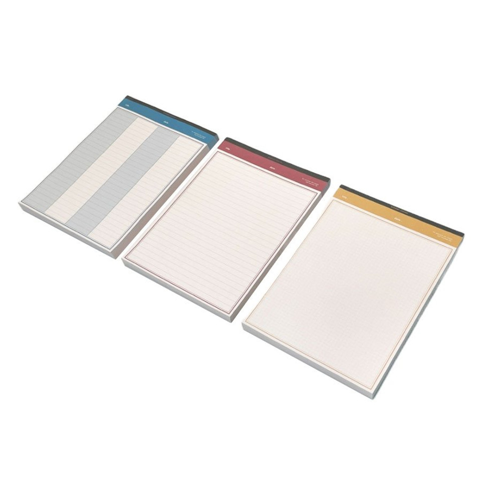 Autumn Color B5 Lined Grid Notepad Korean Stationery