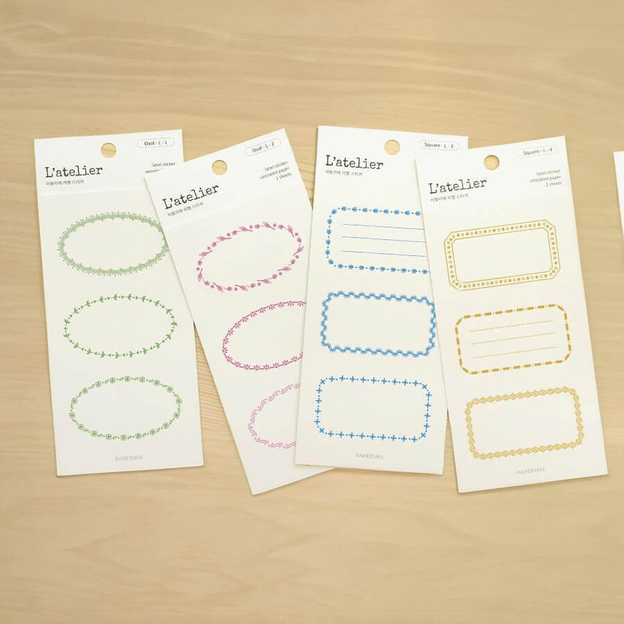 Basic 20 rings sticker organizer book with label stickers