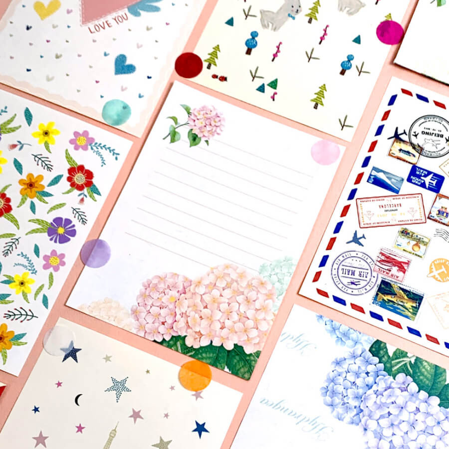 Gentle Wave Letter card with label and string - fallindesign