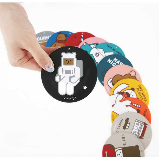 Monopoly Cute illustration travel luggage name tag ver.3