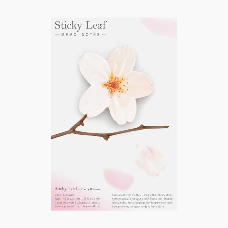 Appree Cherry blossom transparent sticky memo notes Medium