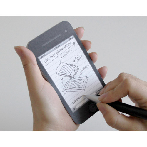 Chachap Black smartphone memo note pad - fallindesign.com