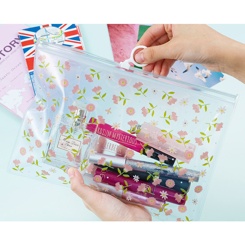 Ardium Pattern bling clear zip lock medium pouch - fallindesign