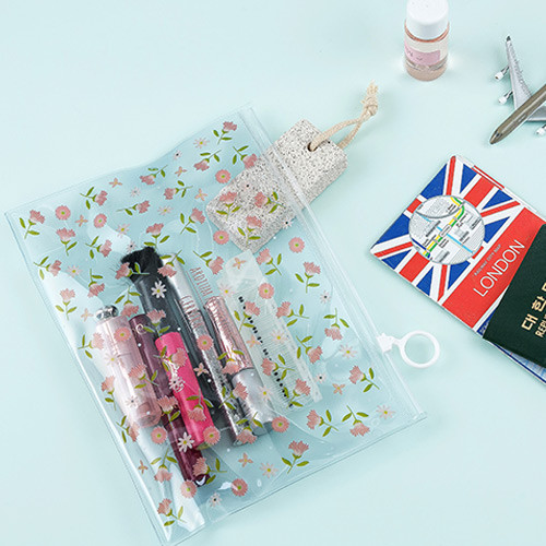 Ardium Pattern bling clear zip lock medium pouch - fallindesign