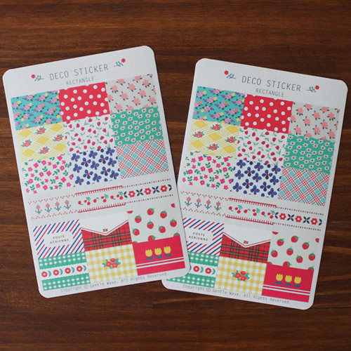Gentle Wave Retro Label deco paper sticker - fallindesign.com