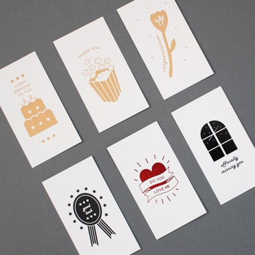 Dash and Dot Blossom message card with envelope - fallindesign