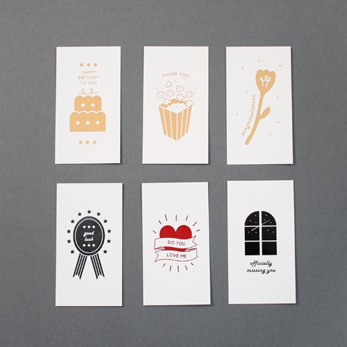 Dash and Dot Blossom message card with envelope - fallindesign