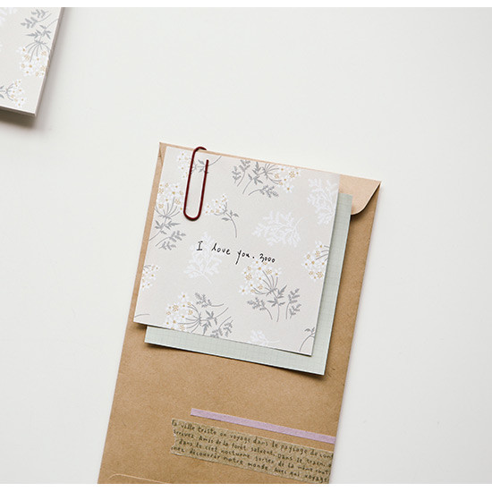 Dailylike Lace flower 2 designs memo writing notepad