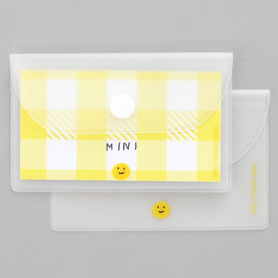 2NUL Smile mini clear card snap pouch case - Fallindesign