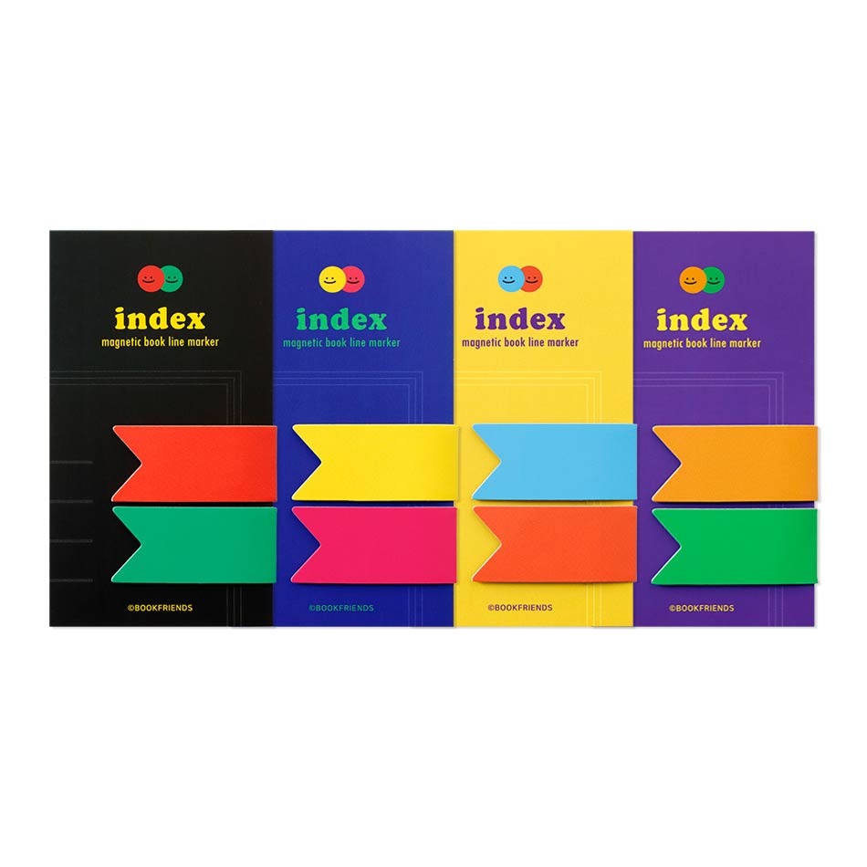 Book Friends Vivid Color Index Magnetic Bookmark Set