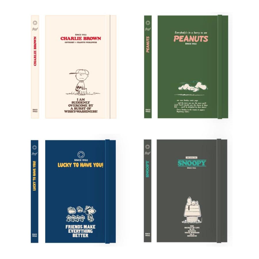 PEANUTS Snoopy Hardcover B6 Lined Notebook