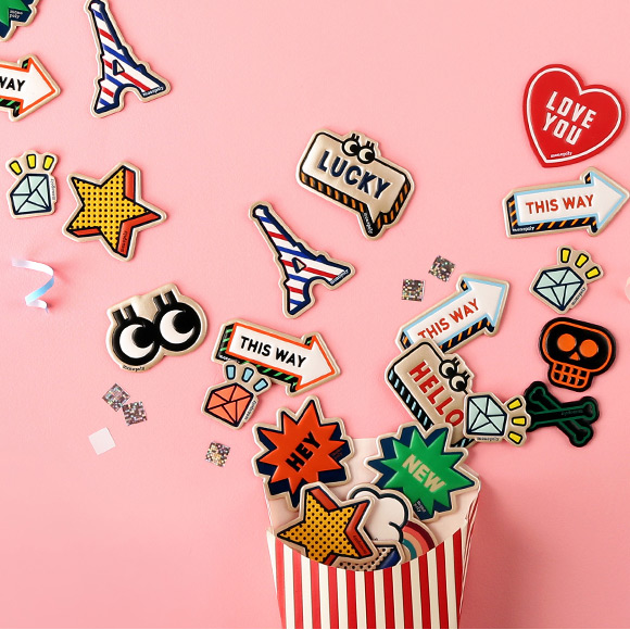 Monopoly Soft embossed leather deco sticker set - fallindesign.com