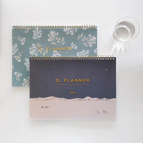 Dailylike 2019 D dot dated monthly desk planner scheduler