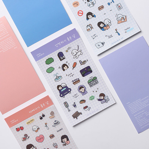 Dash And Dot Girl's day clear deco sticker