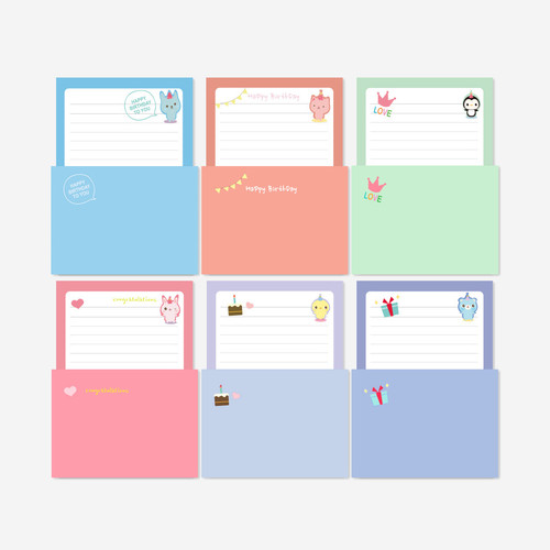 2young Cute animal letter paper and envelope set